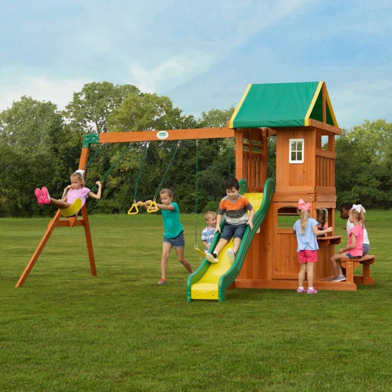 Oakmont Wooden Swing Set | All About Play